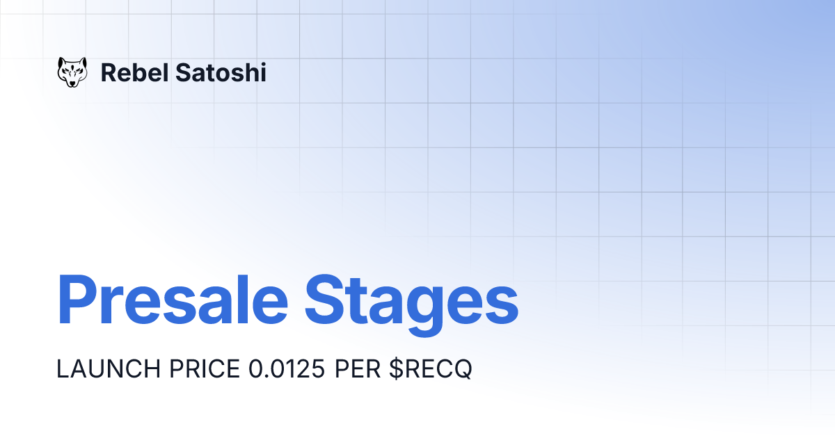 Presale Stages | Rebel Satoshi